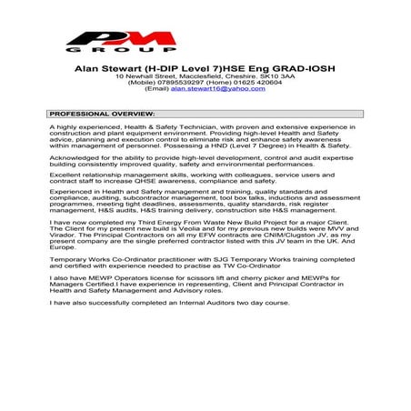 CV 2016 Word Format V1.2 July 2016 | PDF