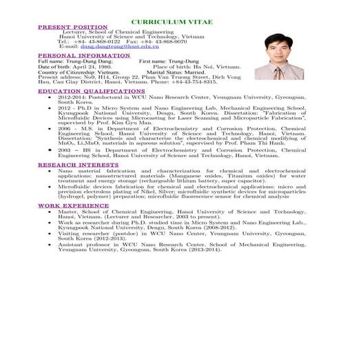 Curriculum Vitae | DOC