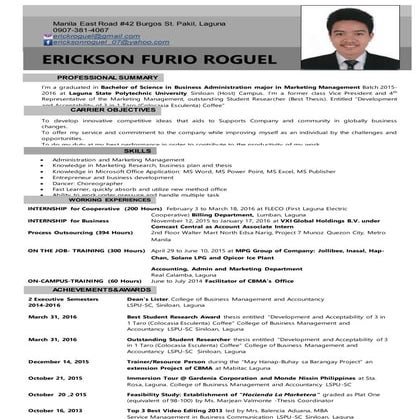Erickson resume 2019 | PDF