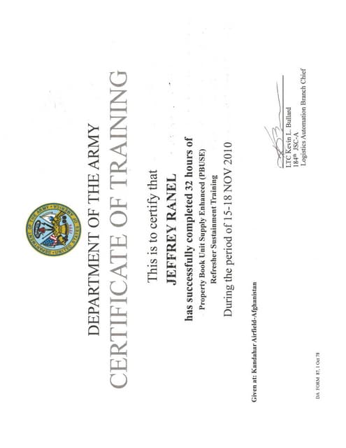 Army Documents | PDF