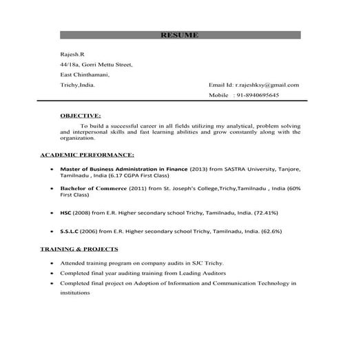 Rajesh _ Resume | PDF
