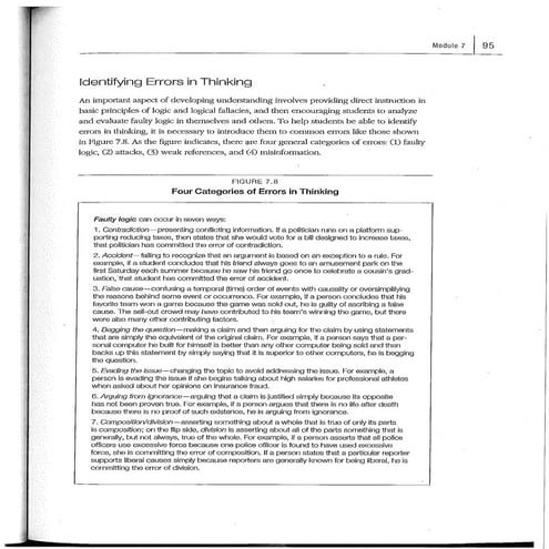 17 types of Errors in Thinking | PDF