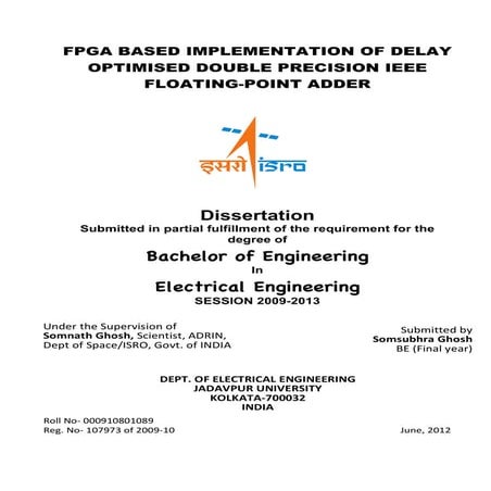Fpga Based Implementation Of Delay Optimised Double Precision Ieee 