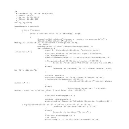 Console programms | PDF