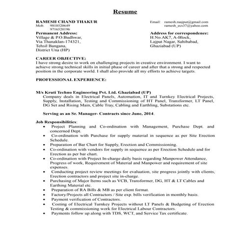 resume ramesh thakur (1) (6) | DOC