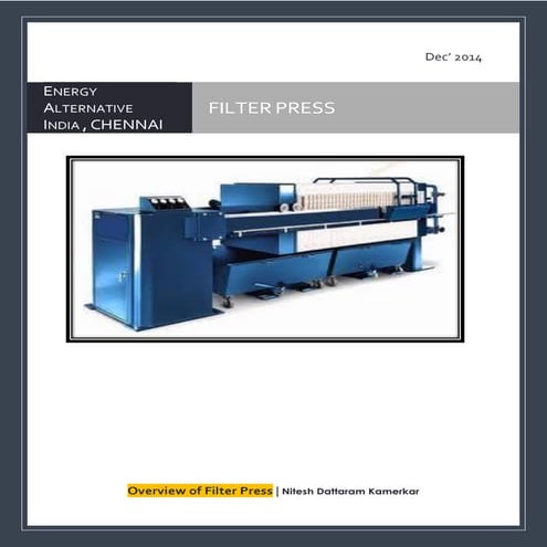 FILTRATION-Plate and frame filter press | PDF