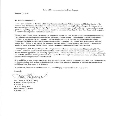 Letter of Recom. -- Sue | PDF