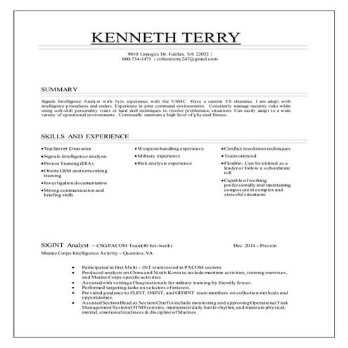 MILLIGANS RESUME | ODT