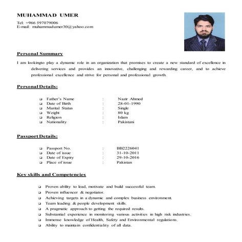 umer cv 1 | DOCX | Civil Engineering Industry | Industries