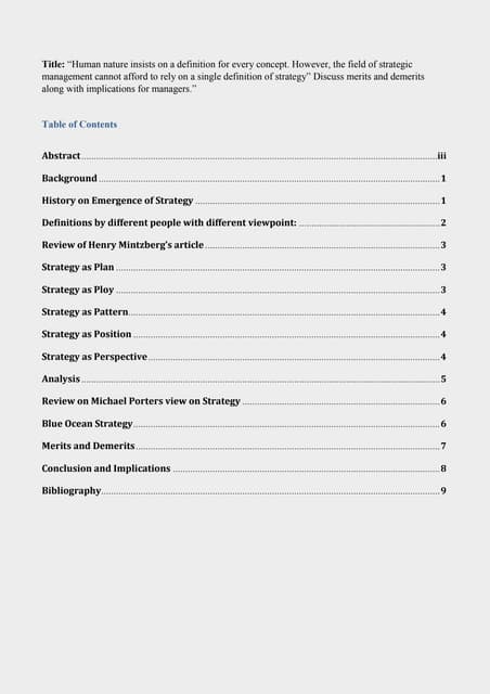 Understanding the Concept of Strategic Intent | PDF | Business ...