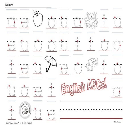 Letter practice sheet for 1st & 2nd grade short vowels | PDF