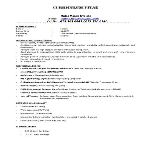 MARCIA CV - 2016 | DOC