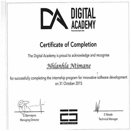 DA Certificate | PPT