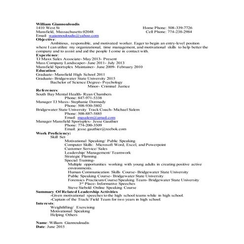 BIS resume | DOCX