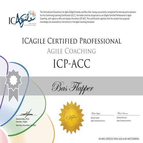 Certificaat ICA | PPT