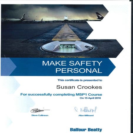 Make Safety Personal Certificate BB | PDF