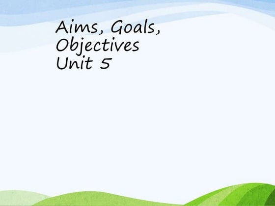 Aims, goals and objective purpose in curriculum development | PPTX ...