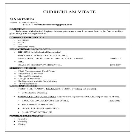 NARENDRA CV (1)(1) | DOC