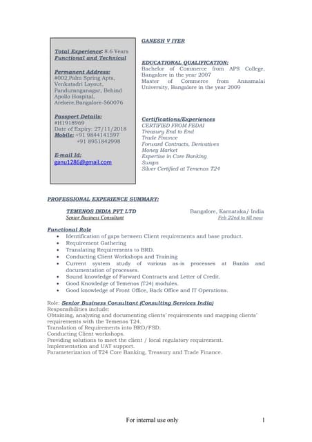 Ganesh V presentations