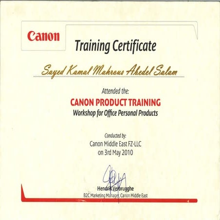 Training Certificate-OPP | PPT