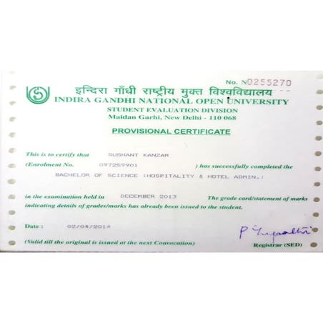 Provisional certificate | PDF