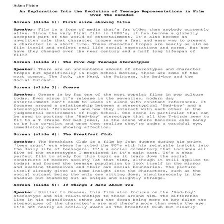 Presentation script | PDF