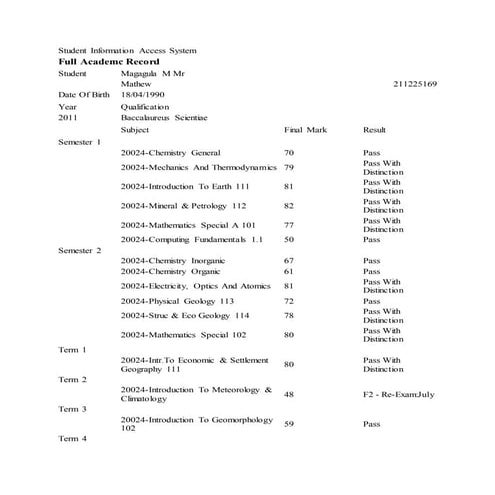 Examinations report 2019 | DOCX