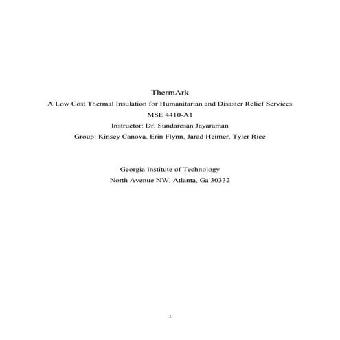 Final.Design.Report-Thermal Insulation | PDF