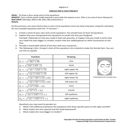 CIRCLES FOR A FACE PROJECT | PDF