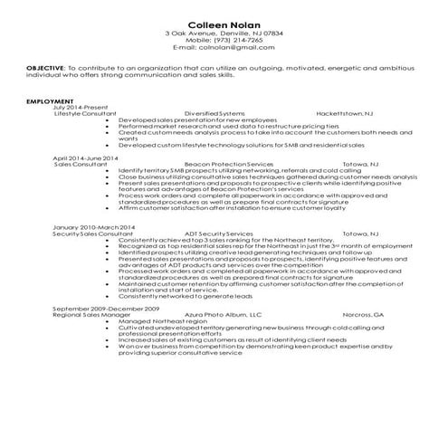 Colleen Nolan Resume 2014 | DOCX