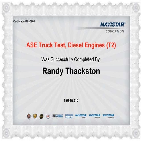 ASE Diesel Engines T2 | PPT