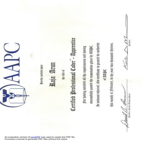 CPC Certificate | PDF