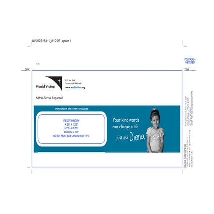 World Vision Appeal Letter-Diena | PPT