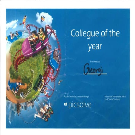 Picsolve - Colleague of the year | PDF