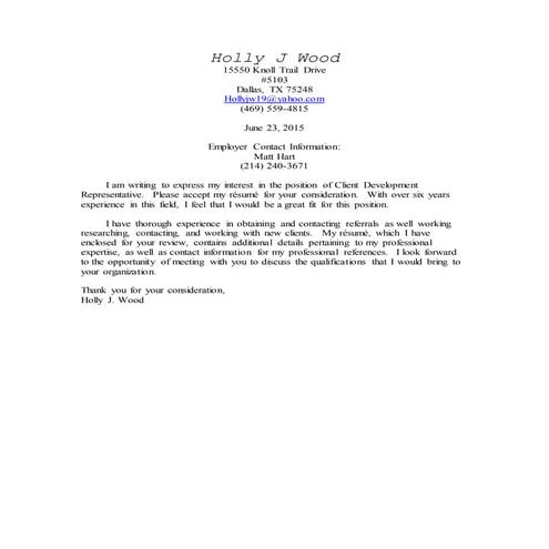 Holly's Resume (1) | DOCX
