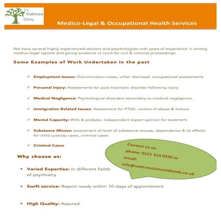 Medico-Legal Services | PDF