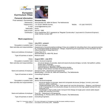 European Cv Template | DOC