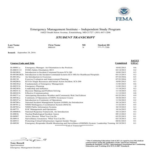 FEMA Transcript | PDF