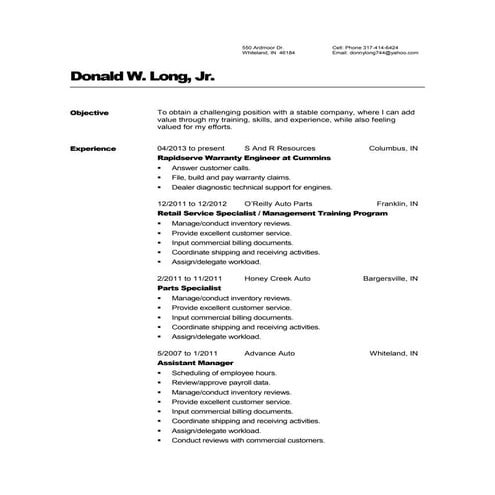 Brad's resume | DOCX