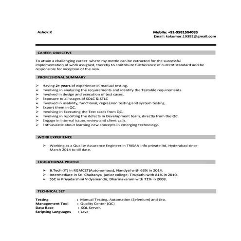 Ashok_Manual Testing 2_years of experience | DOC