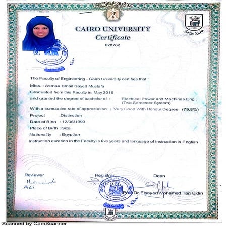 Cairo university certificate | PDF