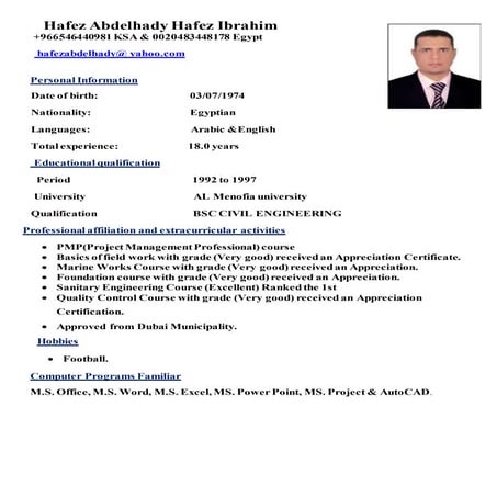 Hafez CV | PDF