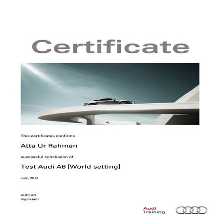 Audi A6 WS-Certificate | PDF