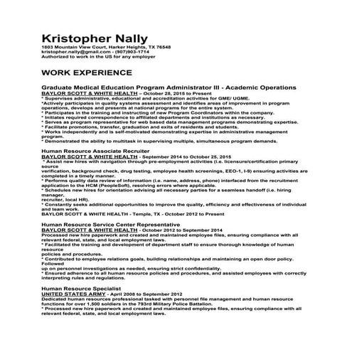 1 pg Resume | DOCX