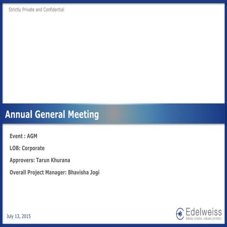 AGM2015 - Event Doc | PPT