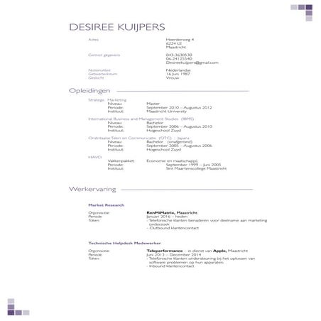 DESIREE KUIJPERS Januari 2016 Nederlands | PDF