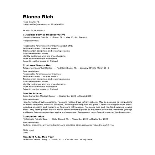 Bianca-Rich | PDF | Healthcare Industry | Industries
