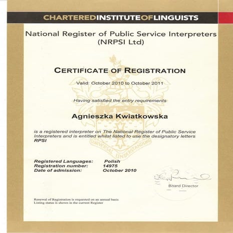 Certificate of registration | PDF