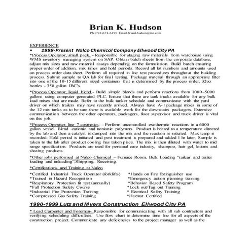 good resume - brian | PDF