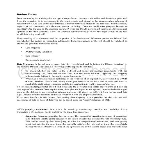 Database Testing Pdf